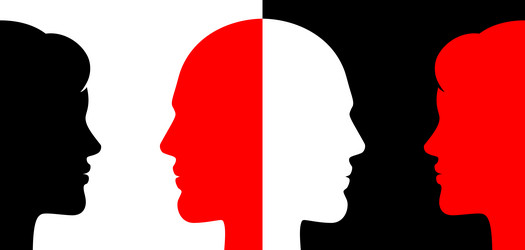 Womans double life secret life flat style Vector Image