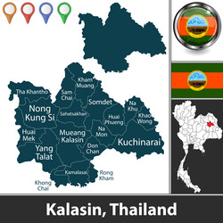 Thailand country map silhouette Royalty Free Vector Image