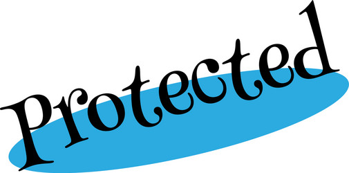 Protected rubber stamp Royalty Free Vector Image