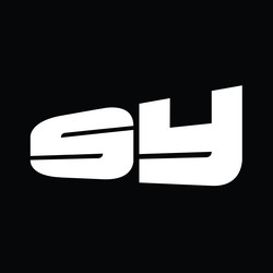 Sy logo monogram diamond abstract shape design Vector Image