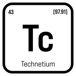 Technetium tc periodic table element Royalty Free Vector