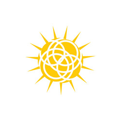 Yellow sun logo design template Royalty Free Vector Image