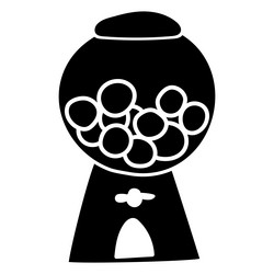 Sparkly gumball machine cut out Royalty Free Vector Image