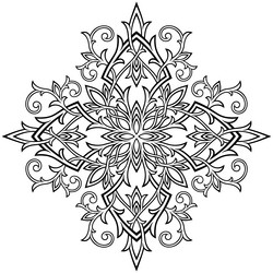 Stylized victorian gothic ornamental cross Vector Image