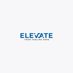 Elevate letters logo design Royalty Free Vector Image