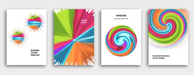 Multi-colored book cover page design creative Vector Image