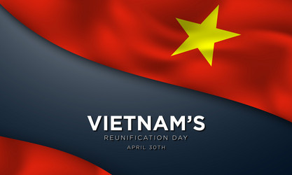 Vietnam s reunification day background design Vector Image
