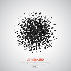 Black square destruction shapes Royalty Free Vector Image