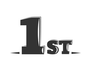 First place concept isolated on white background Vector Image