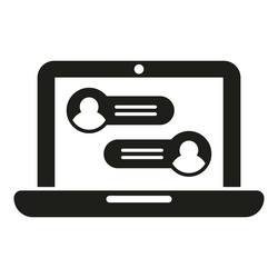 Network chat group icon simple content Royalty Free Vector