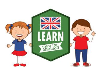 Learn english design Royalty Free Vector Image