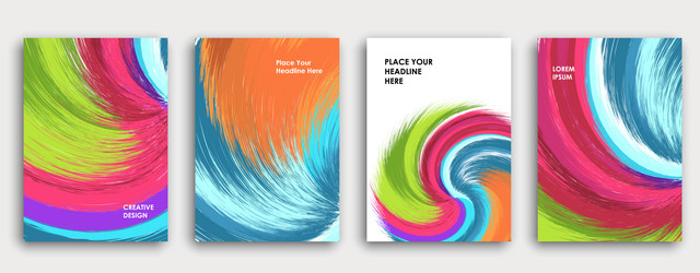 Multi-colored book cover page design creative Vector Image
