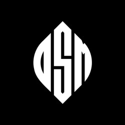 Osm logo letter letter logo design Royalty Free Vector Image