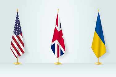 Political gathering of governments flags Vector Image