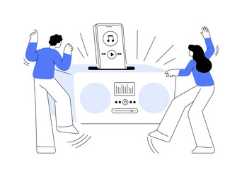 Docking station abstract concept Royalty Free Vector Image