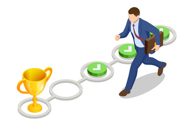 Isometric business project management system Vector Image