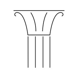 Simple pillar logo Royalty Free Vector Image - VectorStock