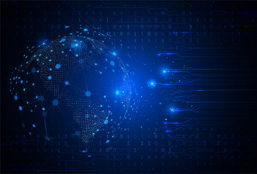 Technology image of globe Royalty Free Vector Image