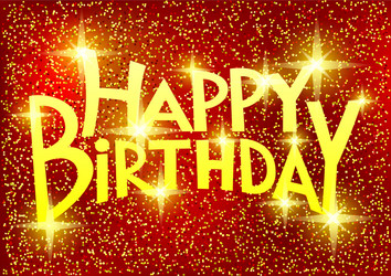 Happy birthday red banner Royalty Free Vector Image