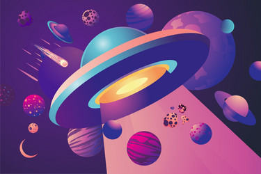 Retro wave outer space vaporwave Royalty Free Vector Image