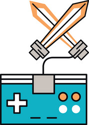 Sword weapon video game Royalty Free Vector Image