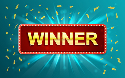 Winner banner template Royalty Free Vector Image