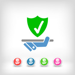 Best protection service icon Royalty Free Vector Image