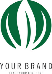 Grass Logo - Green Plant Icon Royalty Free Vector Image