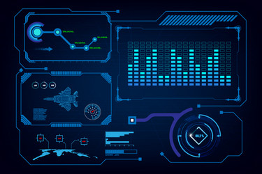 Hud futuristic user interface sci-fi future Vector Image
