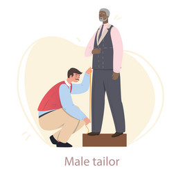 Angry customer shouting at tailor Royalty Free Vector Image