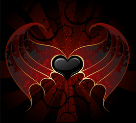 Two little vampire hearts Royalty Free Vector Image