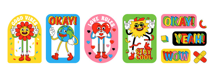 Wow comic sticker Royalty Free Vector Image - VectorStock