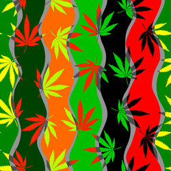 Marijuana inspired design reggae background Vector Image