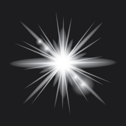 White light glow effect light rays radiant flash Vector Image