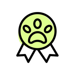 Badge of animal for identification Royalty Free Vector Image