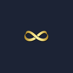 Shape business finance line gold logo Royalty Free Vector