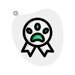 Badge of animal for identification Royalty Free Vector Image