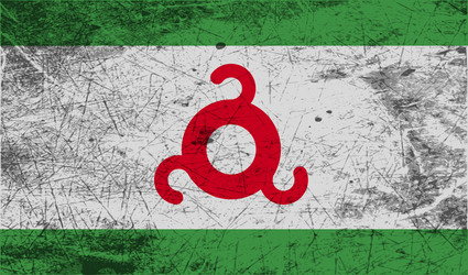 Flag of ingushetia with old texture Royalty Free Vector