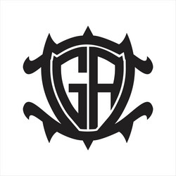 Ga initial letters logo monogram with up to down Vector Image