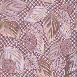 Rose gold floral leafy 3d seamless pattern Vector Image