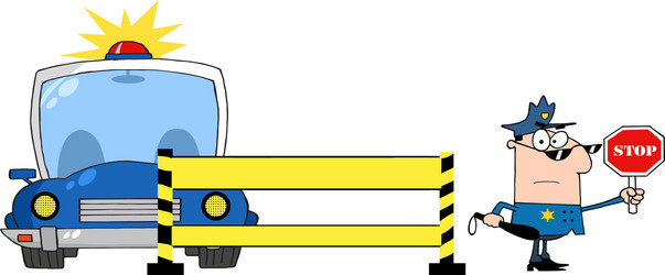 Cartoon Police Stop Traffic Vector Images (over 720)