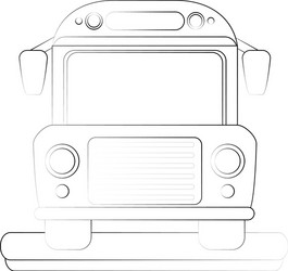 School bus frontview Royalty Free Vector Image