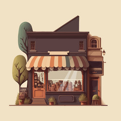 Small business store shop design restaurants Vector Image