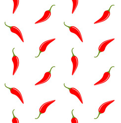 Seamless pattern white with chilli pepper Vector Image