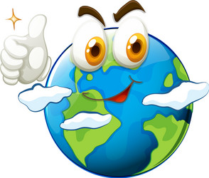 Earth globe face Royalty Free Vector Image - VectorStock