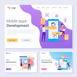 Development and optimization of mobile Royalty Free Vector