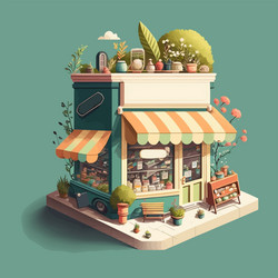 Small business store shop design restaurants Vector Image