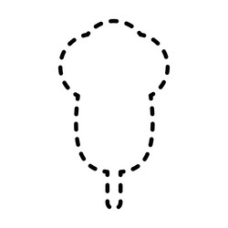 Tracing lines dotted tree outline shape Royalty Free Vector