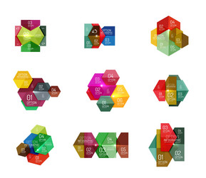 Paper business option button infographic templates