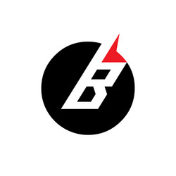 Abstract sign the letter b Royalty Free Vector Image